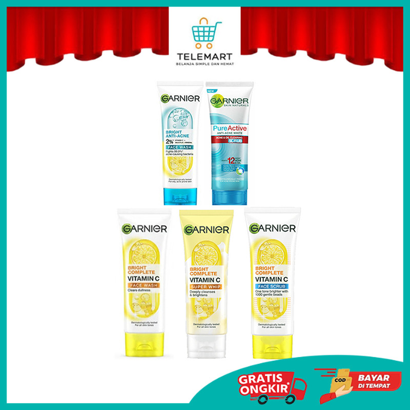 Jual GARNIER PENCUCI MUKA LIGHT COMPLATE LEMON KUNING 100ML | Shopee ...