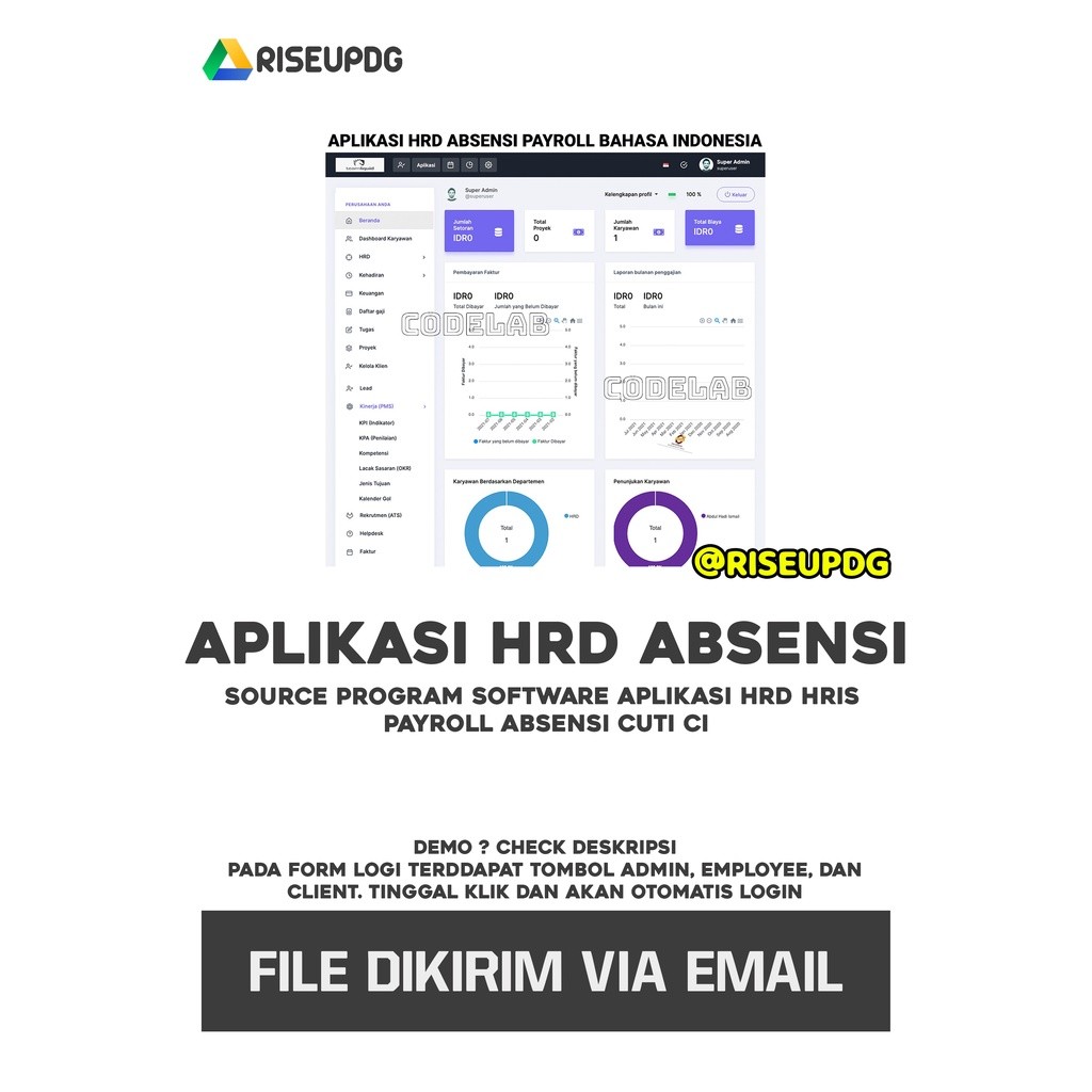 Jual Source Program Software Aplikasi HRD HRIS Payroll Absensi Cuti CI | Shopee Indonesia