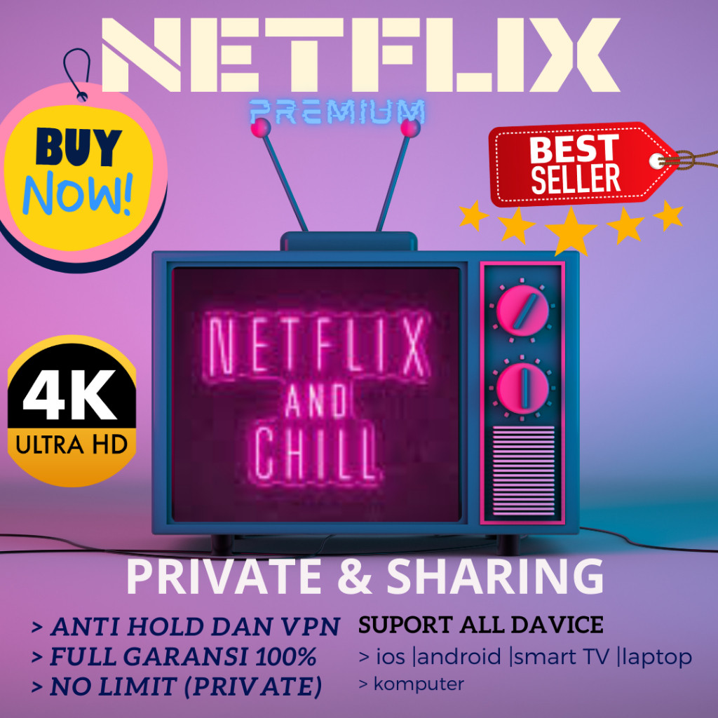 Jual NETFLIXXX PREMIUM 4K ANTI SCREEN LIMIT AMANAH FULL GARANSI 100% | Shopee Indonesia