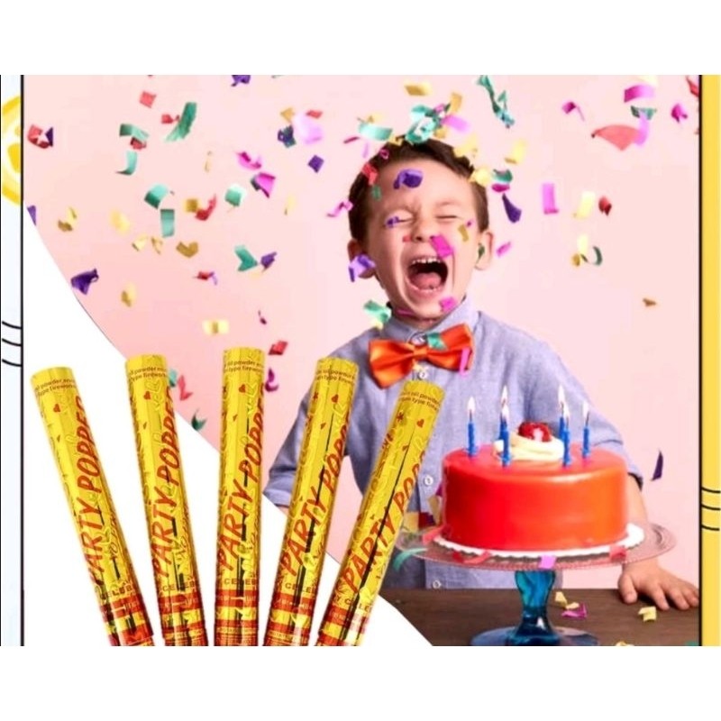 Jual IDJ Petasan POPPER Party Conferty kejutan kertas warna warni pesta ...