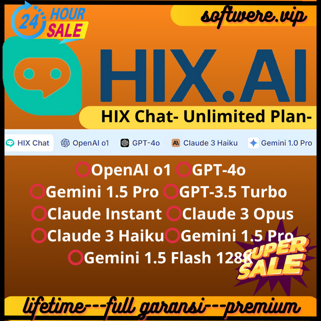 Jual HIX Chat {Unlimited Plan} All in one platform Chat AI ,Chat Gpt ...