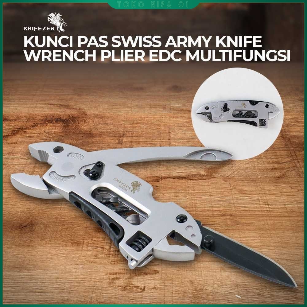 Jual KNIFEZER Kunci Pas Swiss Army Knife Wrench Plier EDC Multifungsi ...