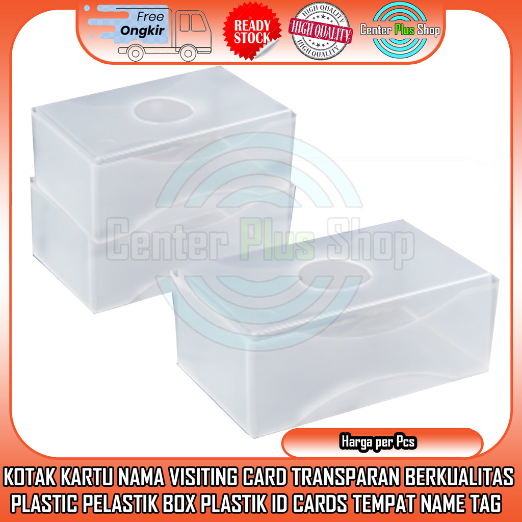 Jual Visiting Card Putih Bening Tanda Pengenal Identitas Box Kotak ID ...