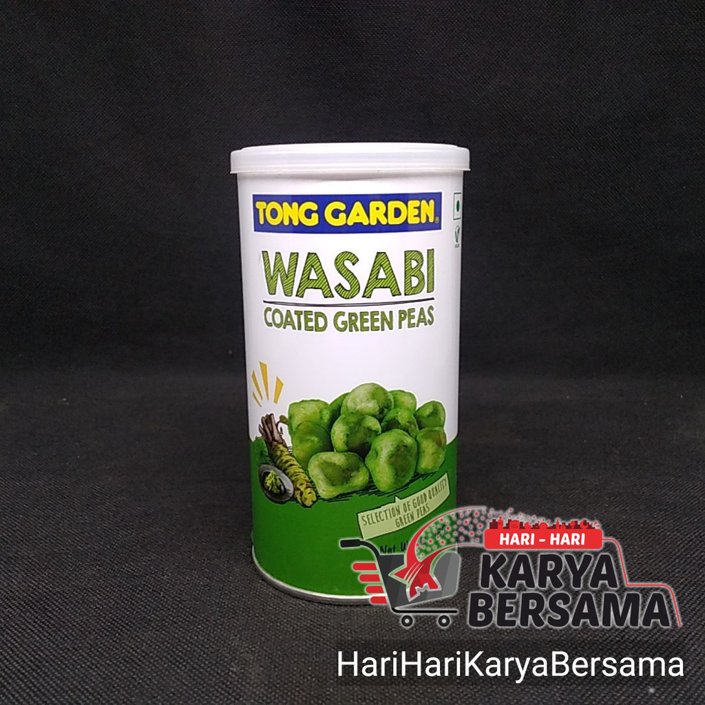 Jual MAKANAN RINGAN KACANG TONG GARDEN WASABI COATED GREEN PEAS KALENG ...