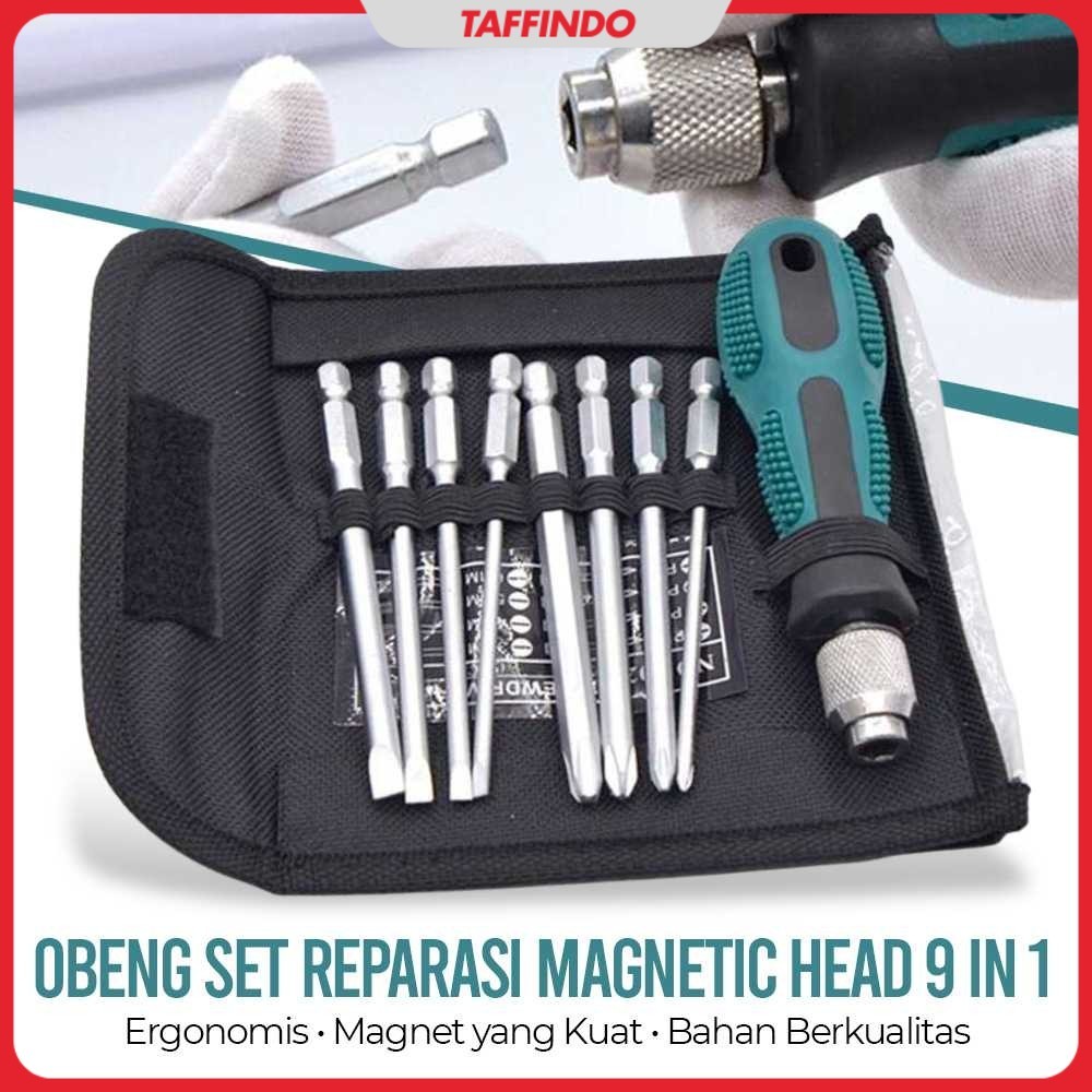 Jual Taffware Obeng Set Reparasi Magnetic Head 9 in 1 - 2026 | Shopee ...