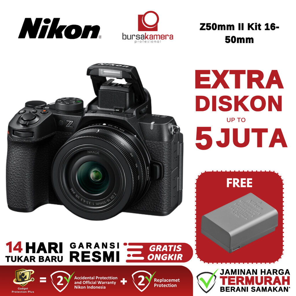 Jual Nikon Z50 II Kit 16-50mm f3.5-6.3 Mirrorless Camera Nikon Z50 Mark ...