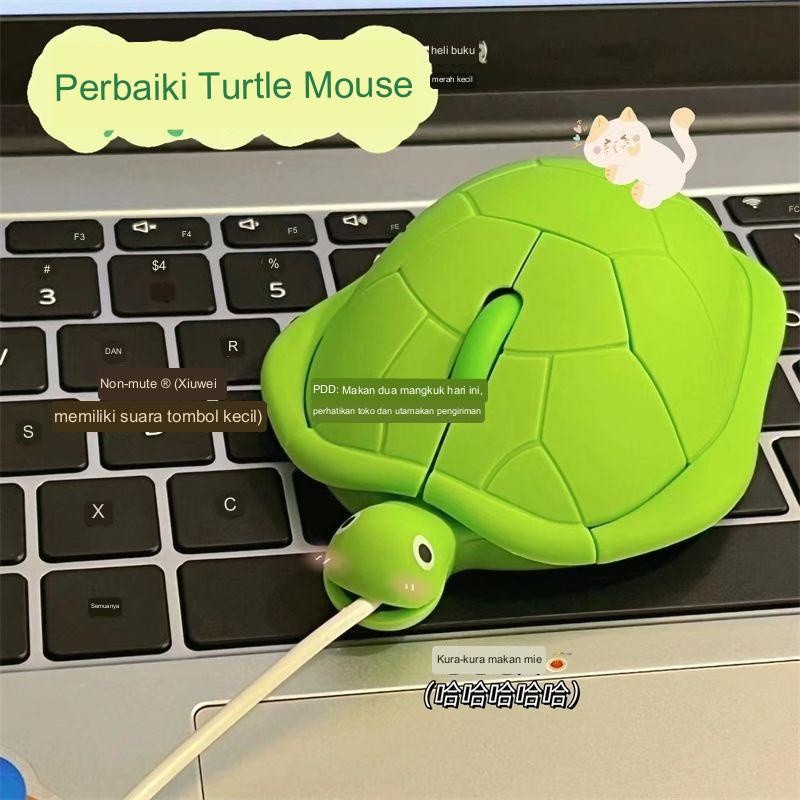 Jual Mouse lucu siswa yang dipersonalisasi/mouse kura-kura kecil yang ...