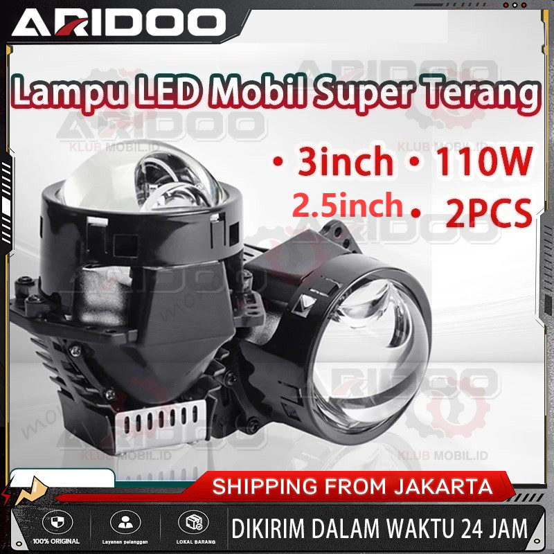 Jual BILED WST 2.5/3 INCH Fiber Karbon DC 12V/HighBeam 55W , LowBeam ...