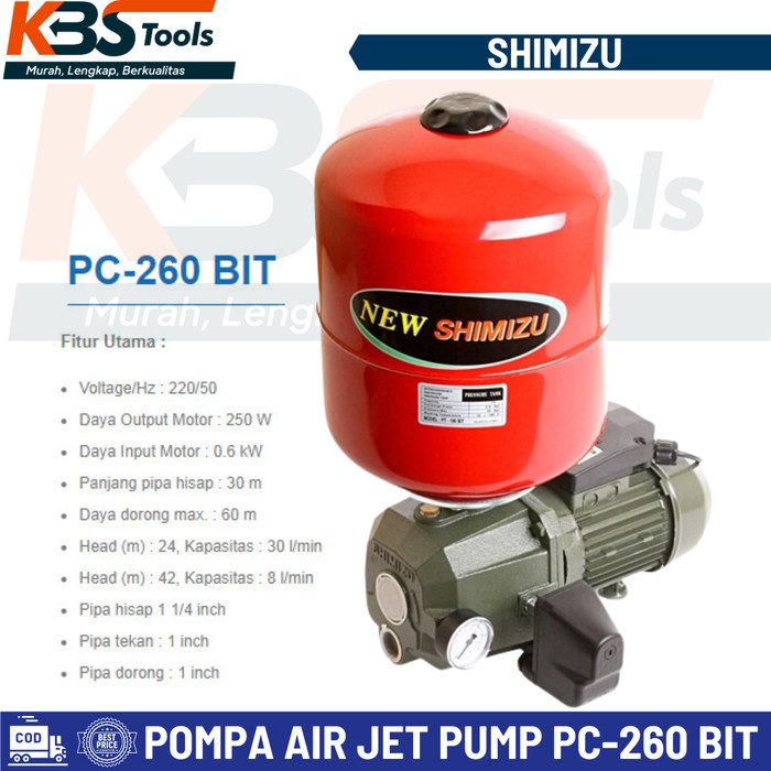 Jual Mesin Pompa Air Shimizu Sumur Dalam PC 260 BIT Jet Pump PC-260 Bit | Shopee Indonesia