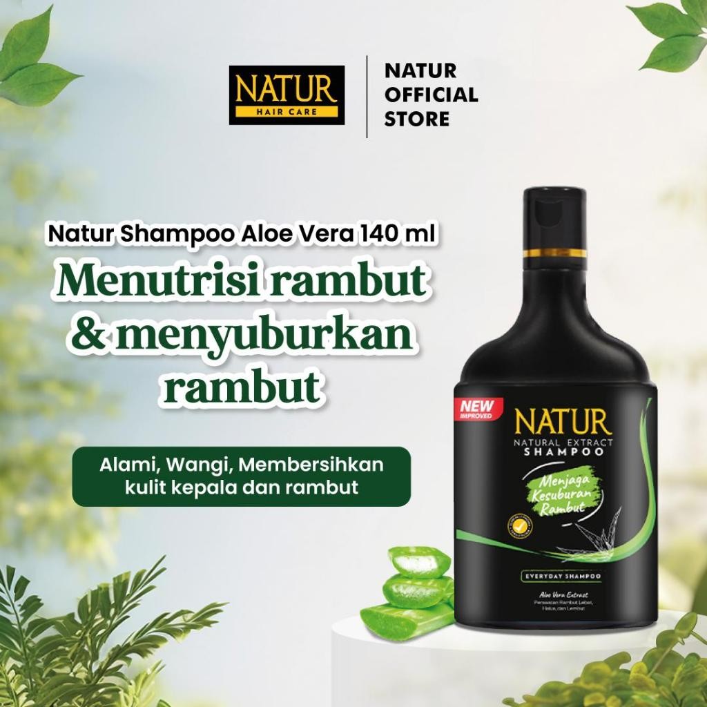 Jual Natur Shampoo Aloe Vera 270 Ml - Sampo untuk Melebatkan Rambut ...