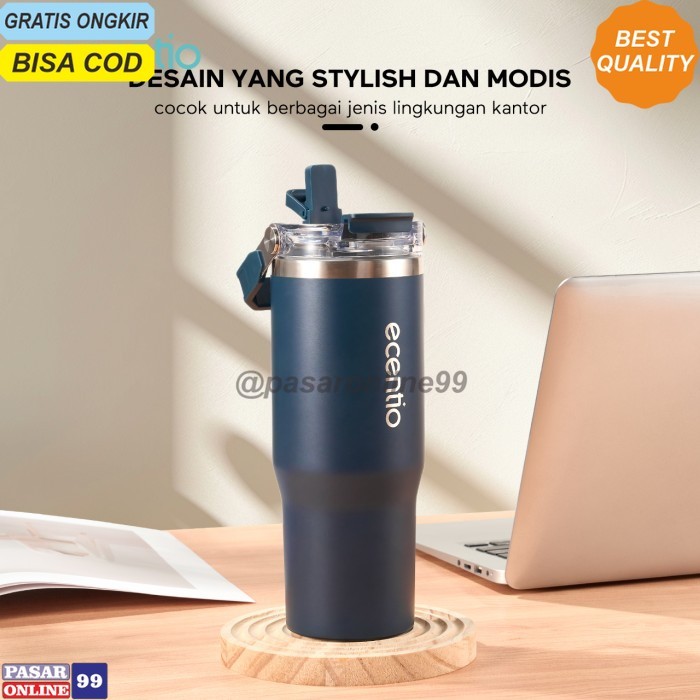 Jual (EOS) ecentio 900ml besar tumbler minum stainless premium botol ...