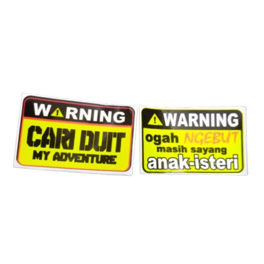 Jual Sticker Cutting Stiker Kata Stiker Viral Gambar WARNING | Shopee Indonesia