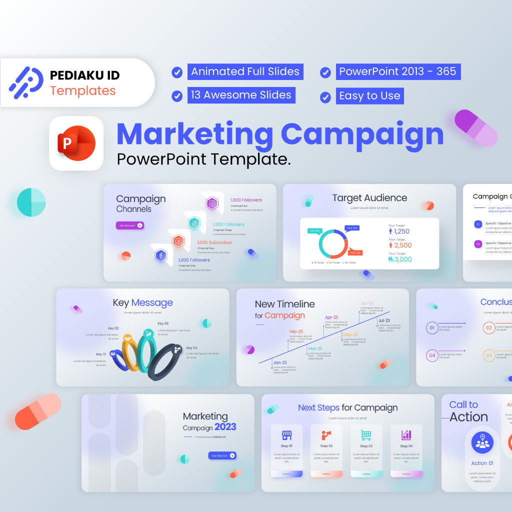 Jual Marketing Campaign PowerPoint Template | Premium | Shopee Indonesia
