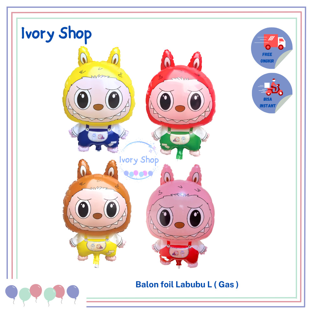 Jual Balon Plastik Karakter Labubu Full body Besar BISA Terbang jika di ...