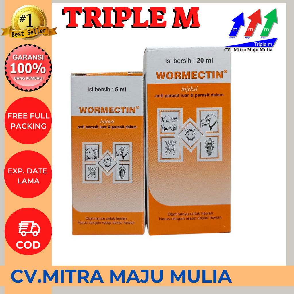 Jual Wormectin 20 ml dan 5 ml - Obat Kutu Caplax Parasit Tungau Hewan ... Jual Wormectin 20 ml dan 5 ml - Obat Kutu Caplax Parasit Tungau Hewan ...