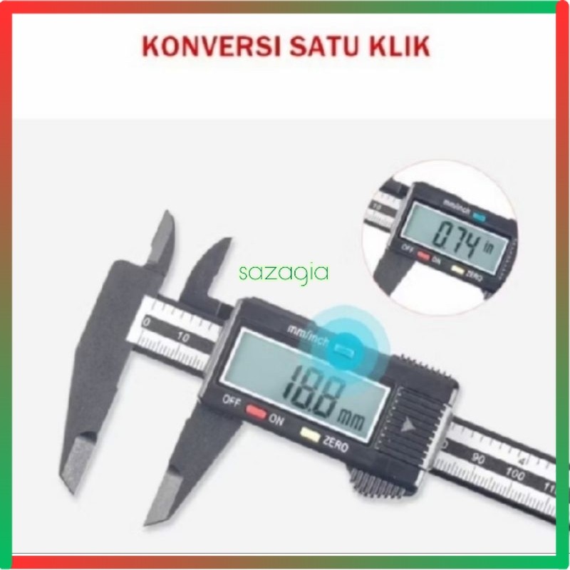 Jual (SG) Jangka Sorong Sigmat Digital Stainless Vernier Caliper Alat Ukur 150mm | Shopee Indonesia