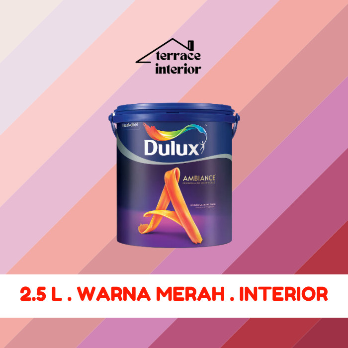 Jual Cat Tembok Dulux Ambiance Interior 2.5L Merah Red Gloss | Shopee ...