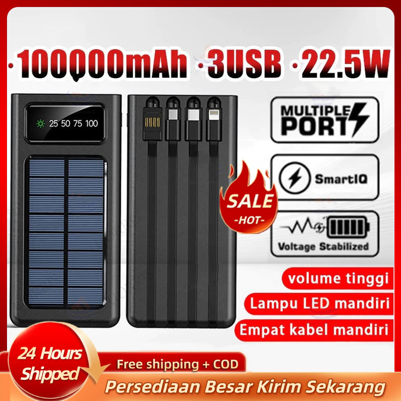 Jual solar power bank 100000 mAh Powerbank Robot Power Bank Solar Cell ...