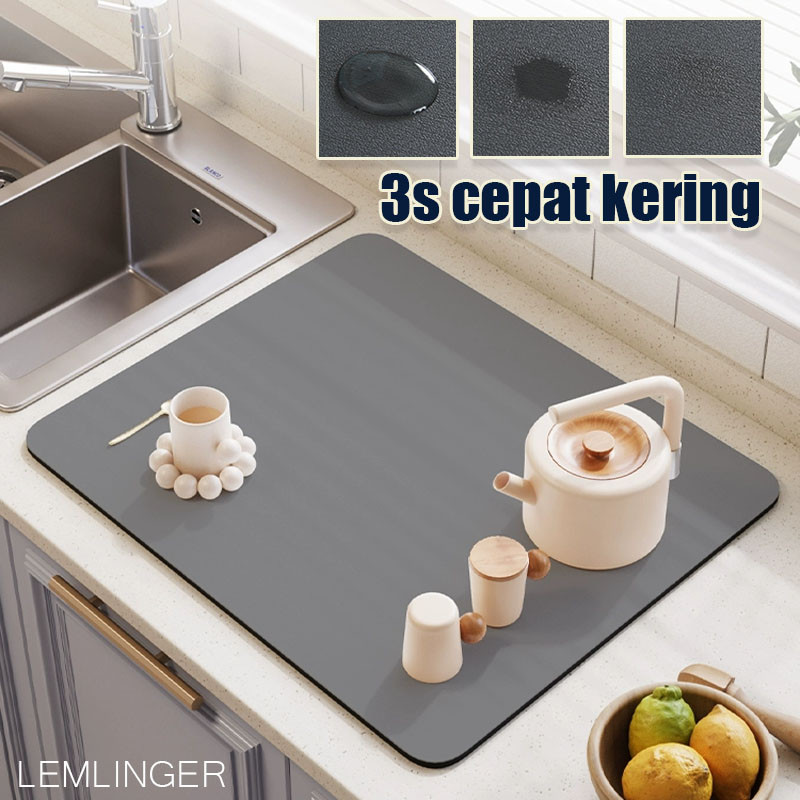 Jual [LEMLINGER] Alas Pengering Piring Anti Selip Diatomite/Matras ...