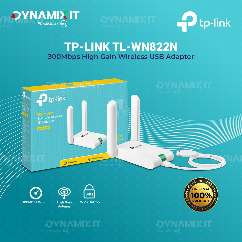 Jual TP-Link / TPLink TL-WN822N 300Mbps High Gain Wireless USB Adapter | Shopee Indonesia