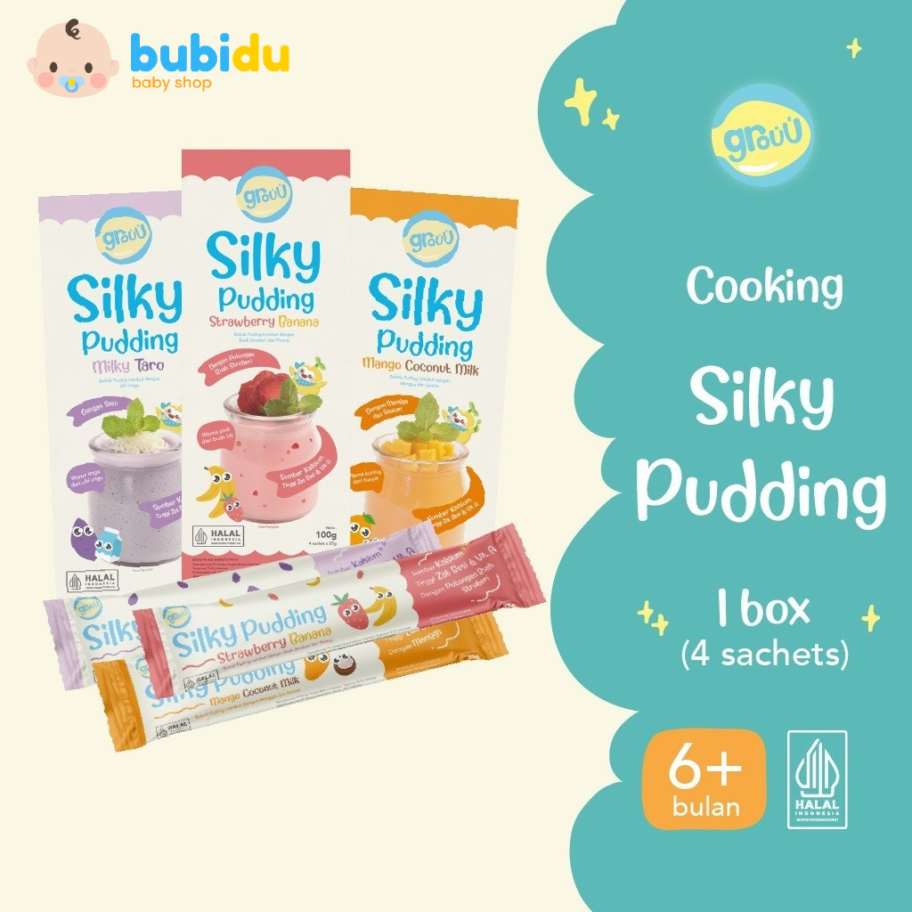 Jual Grouu Silky Pudding / Bubuk Pudding Lembut Bayi MPASI 100gr ...