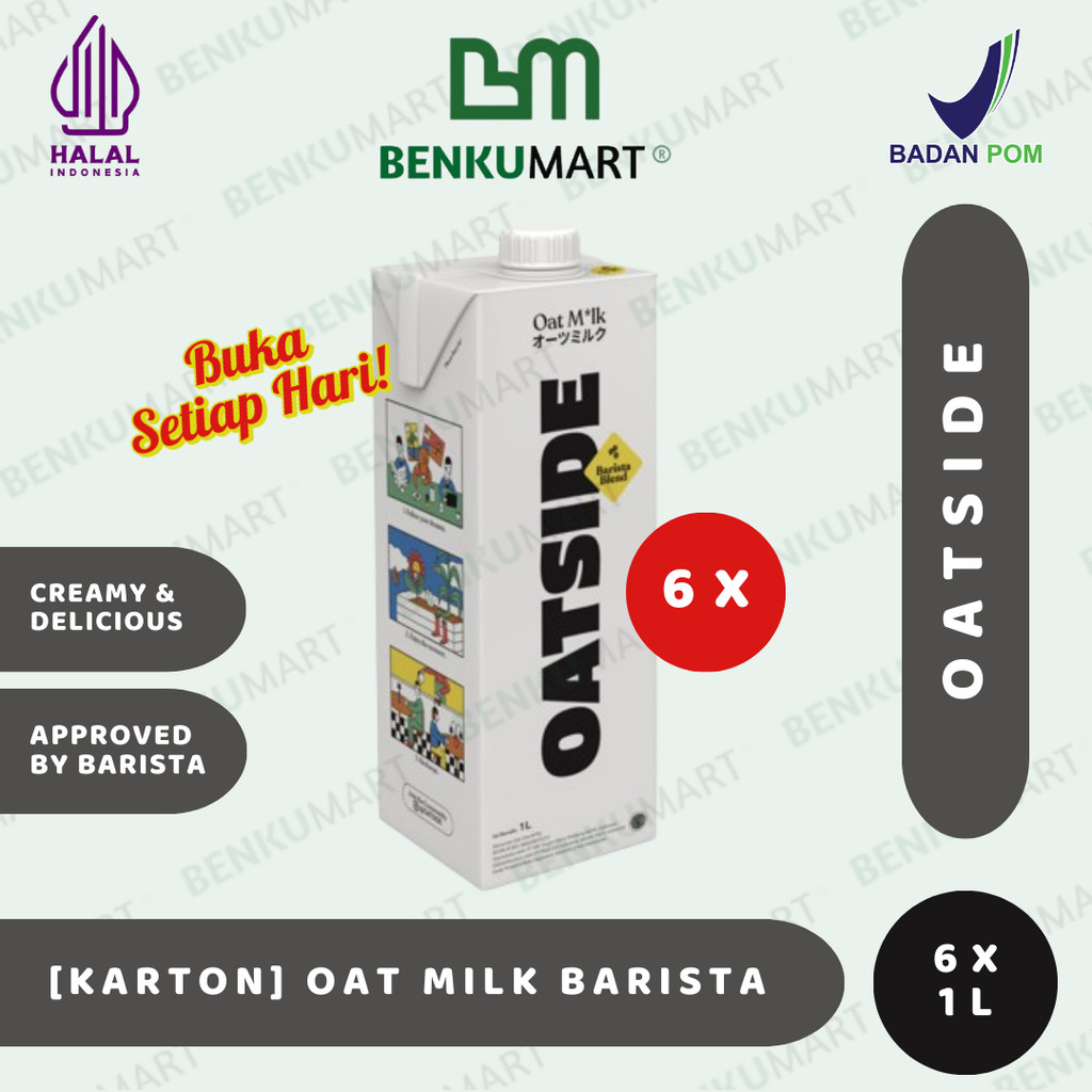 Jual [KARTON] Oatside Barista Blend Oat Milk 1 Liter | Shopee Indonesia