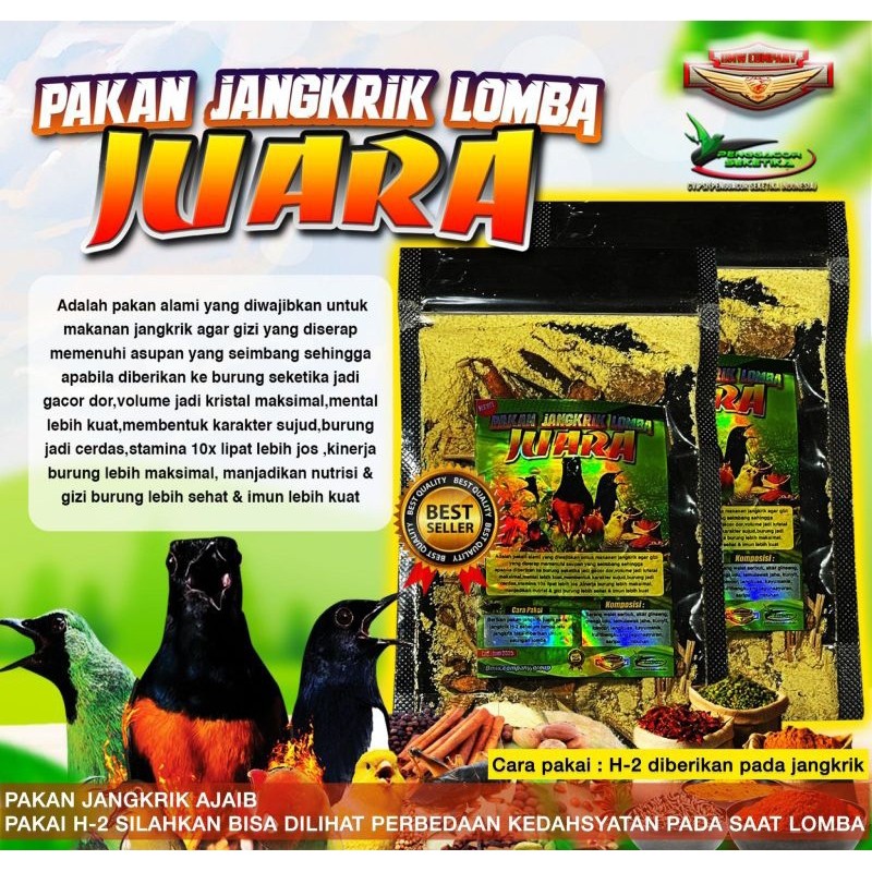 Jual Pakan Jangkrik Juara Pakan Makanan Voer Burung Kicau Extra Fooding ...