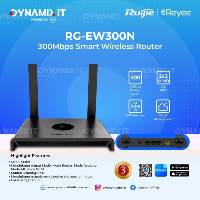Jual RUIJIE REYEE RG-EW300N 300Mbps Wireless Smart Router | Shopee ...