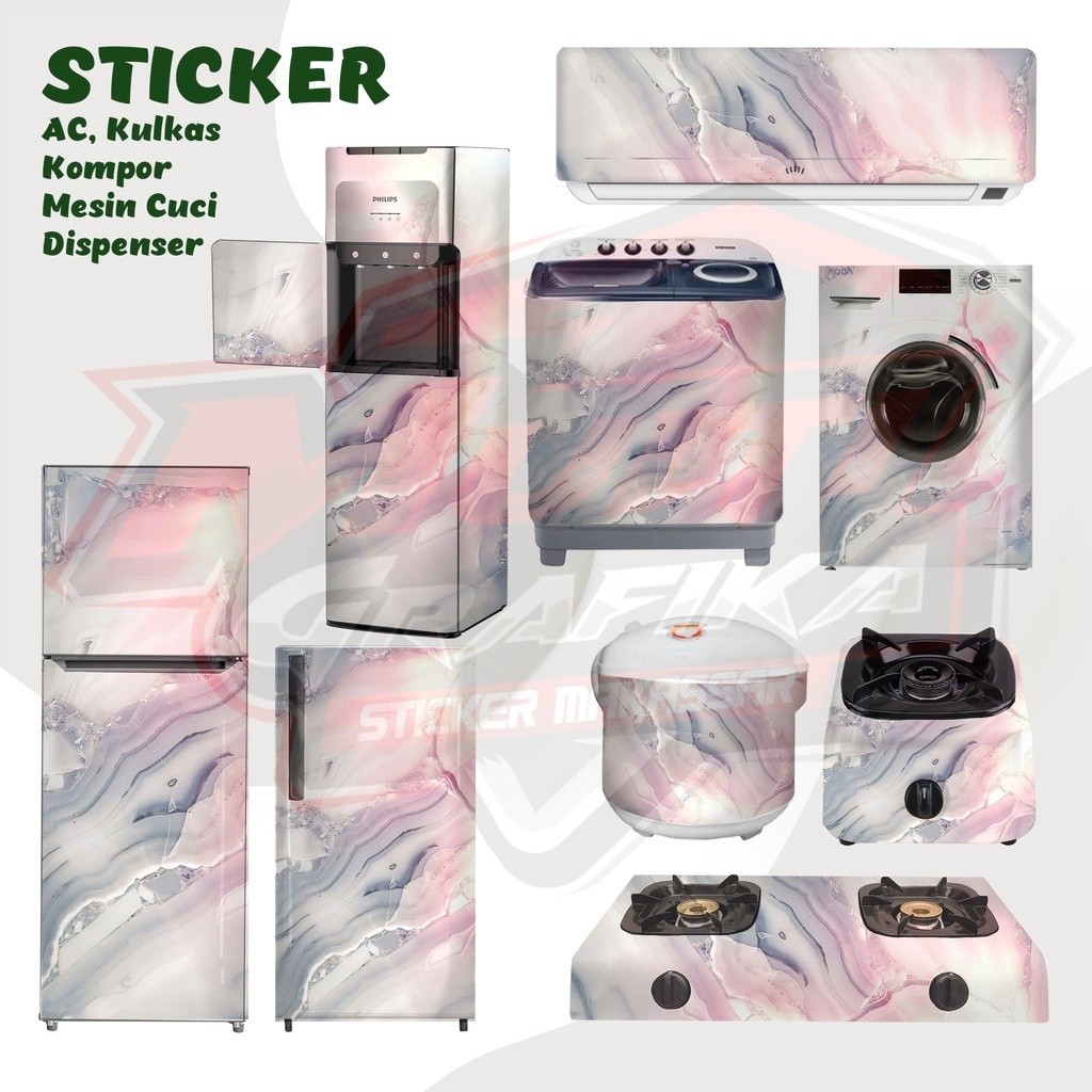 Jual Stiker kulkas kompor mesin cuci 1 2 pintu tabung mata Rice Cooker ...
