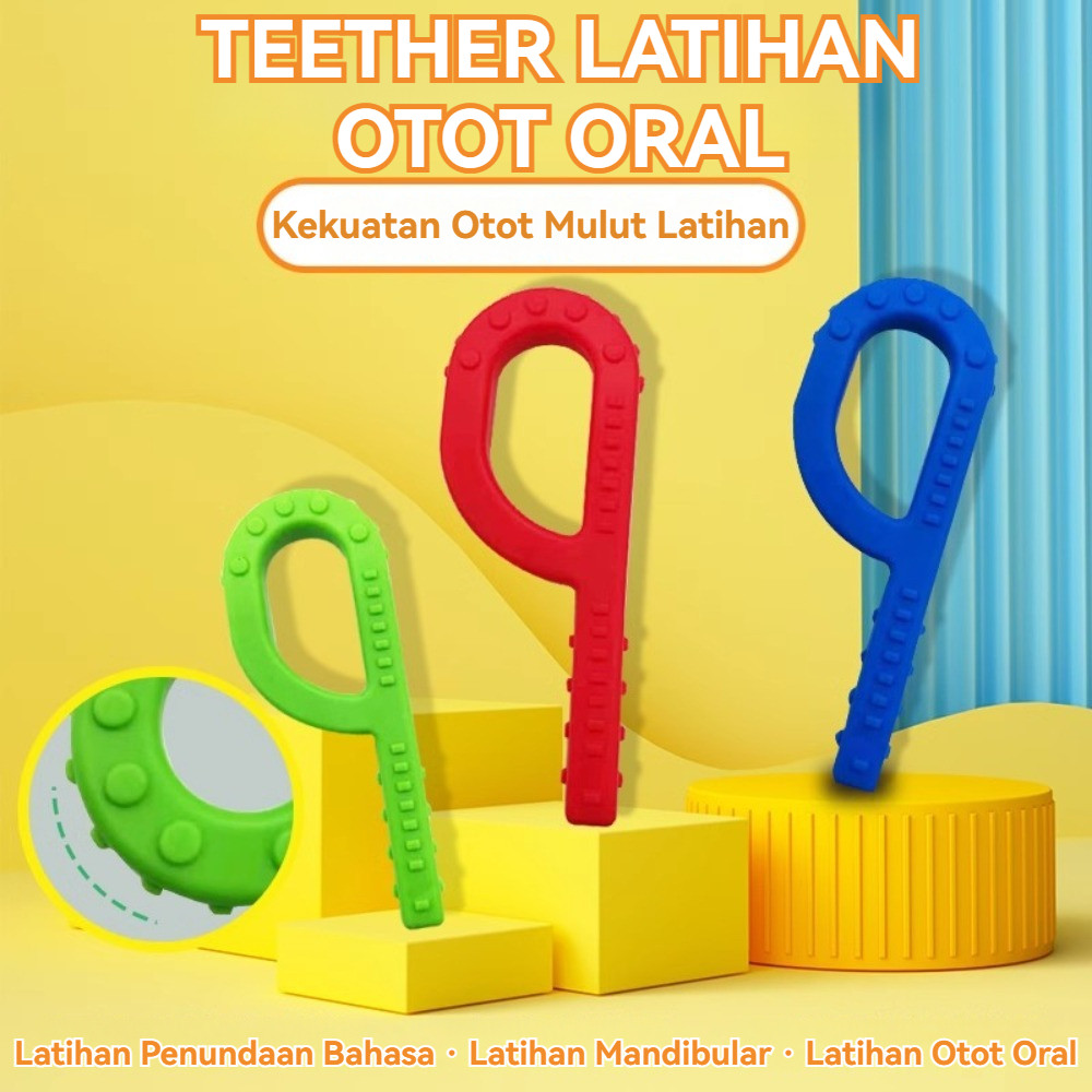 Jual Teether Bayi Bentuk Huruf P Alat Terapi Keterlambatan Bicara untuk ...