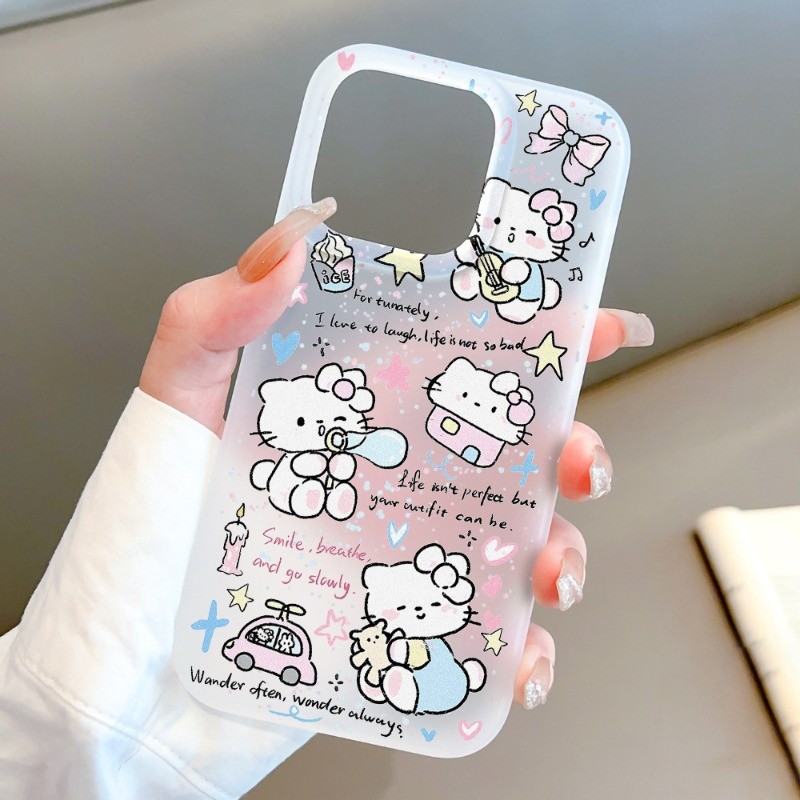 Jual Aesthetic Casing HP Transparan Buram Untuk iPhone 16 13 Pro Max 11 ...