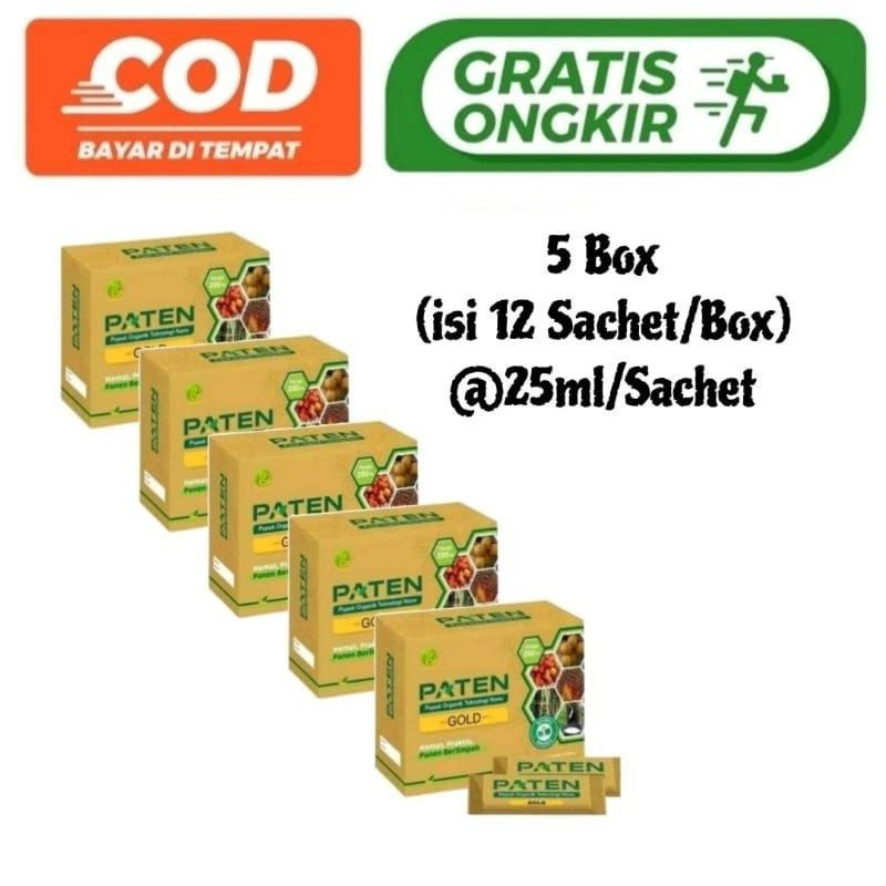 Jual Pupuk Paten Gold Original 5 Box (5 x 12 sachet) | Shopee Indonesia