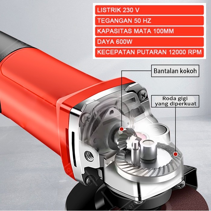 Jual Mesin Gerinda Tangan Angle Grinder Grinda Mini 4" Inch 100mm Mata ...