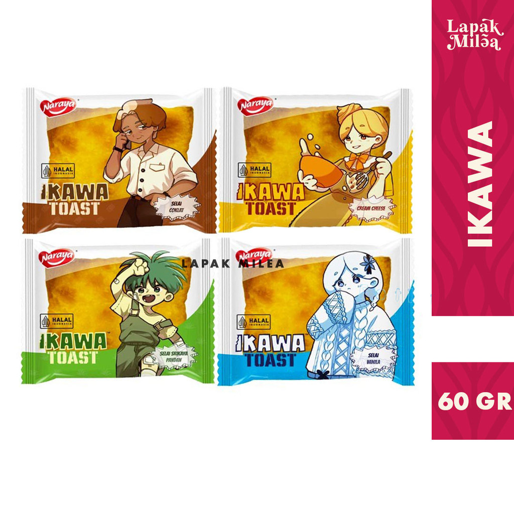 Jual Naraya Ikawa Toast Roti Panggang Selai Lumer Rasa Coklat Vanilla ...