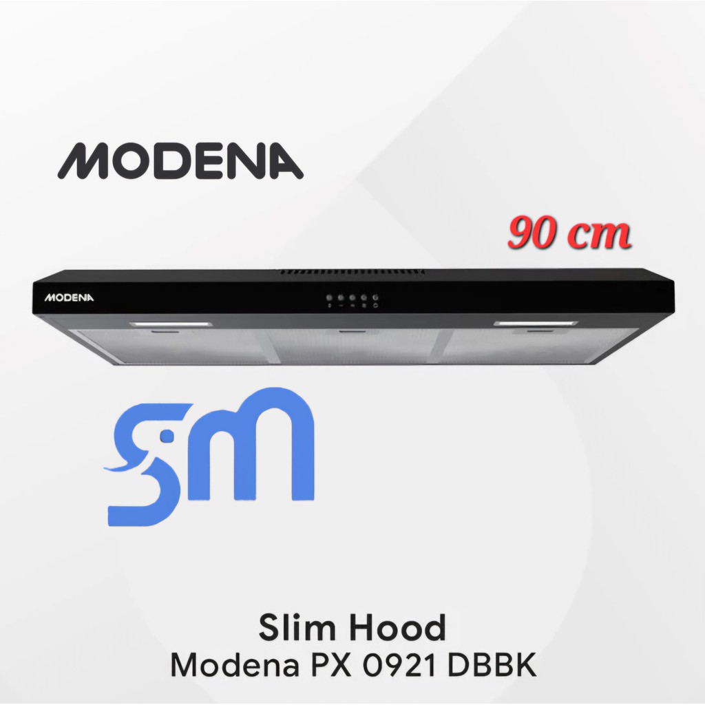 Jual Cooker Hood Modena PX-0921 DBBK Slim Hood Penghisap asap PX0921DBBK 90 cm | Shopee Indonesia