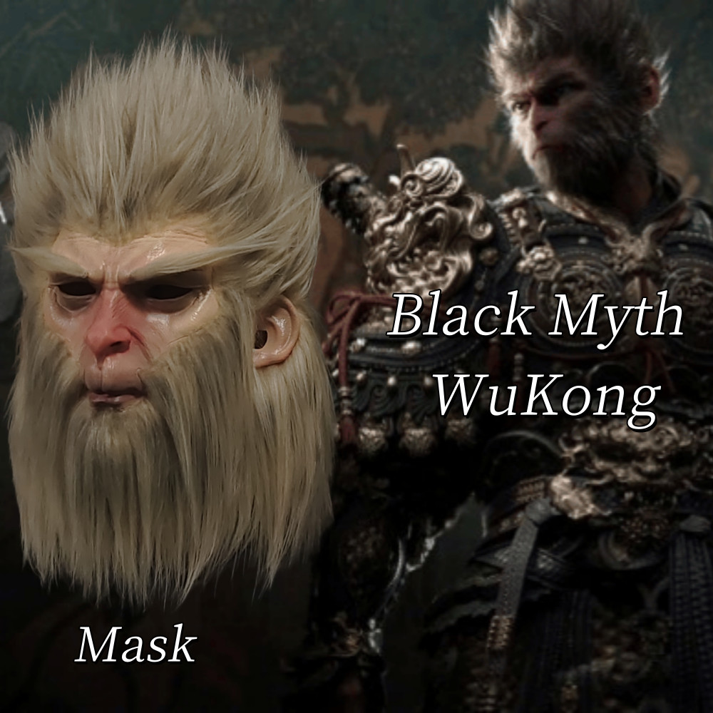 Jual Collection Level Mask Realistic Black Myth Wukong Latex Mask ...