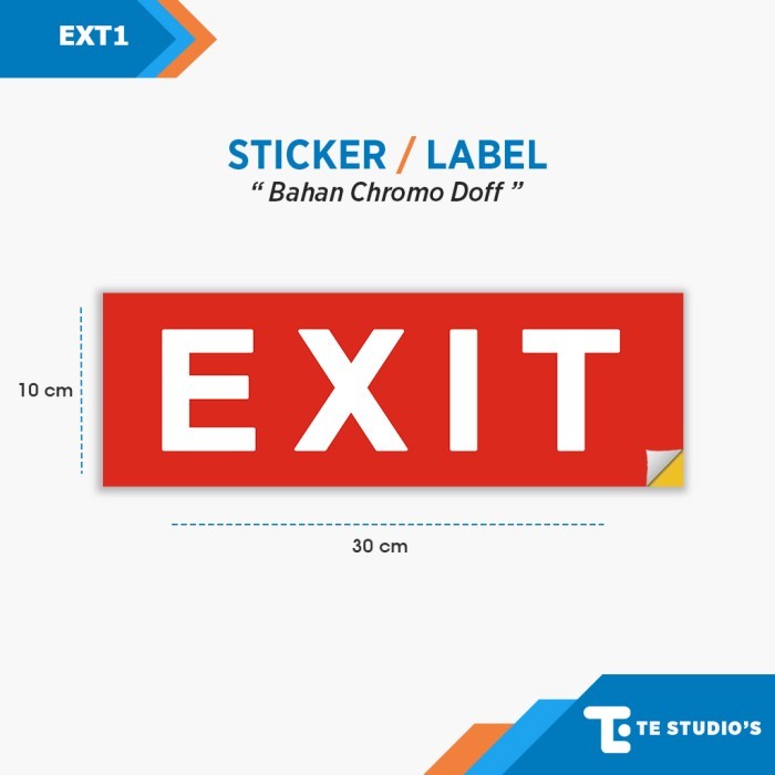 Jual Stiker Exit Merah Rambu Tanda Sign Exit Label Sticker Assembly ...