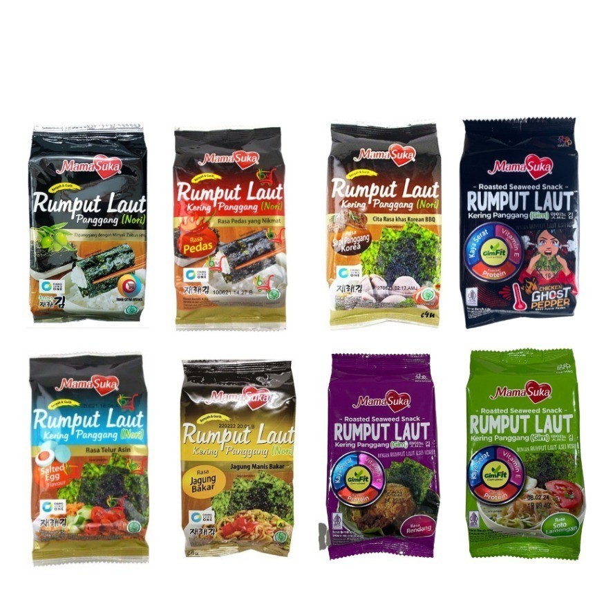 Jual MAMASUKA Snack Rumput Laut Kering Panggang Roasted Bon Nori ...
