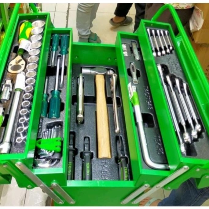 Jual TEKIRO Perkakas Kunci Mekanik / Tukang Isi 72 pcs / Set Tool Box ...