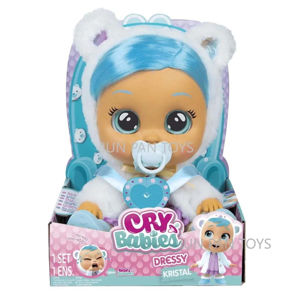 Jual Cry Babies 12 Inch Cute Dressy Kristal Baby Doll Girls Play House ...