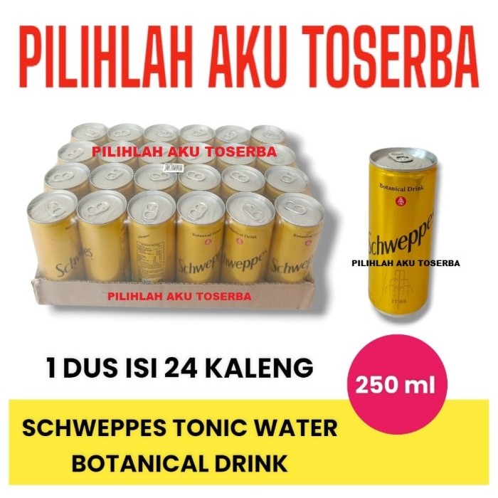 Jual Schweppes Tonic Water BOTANICAL DRINK Kaleng CAN 250 ml - ( HARGA ...