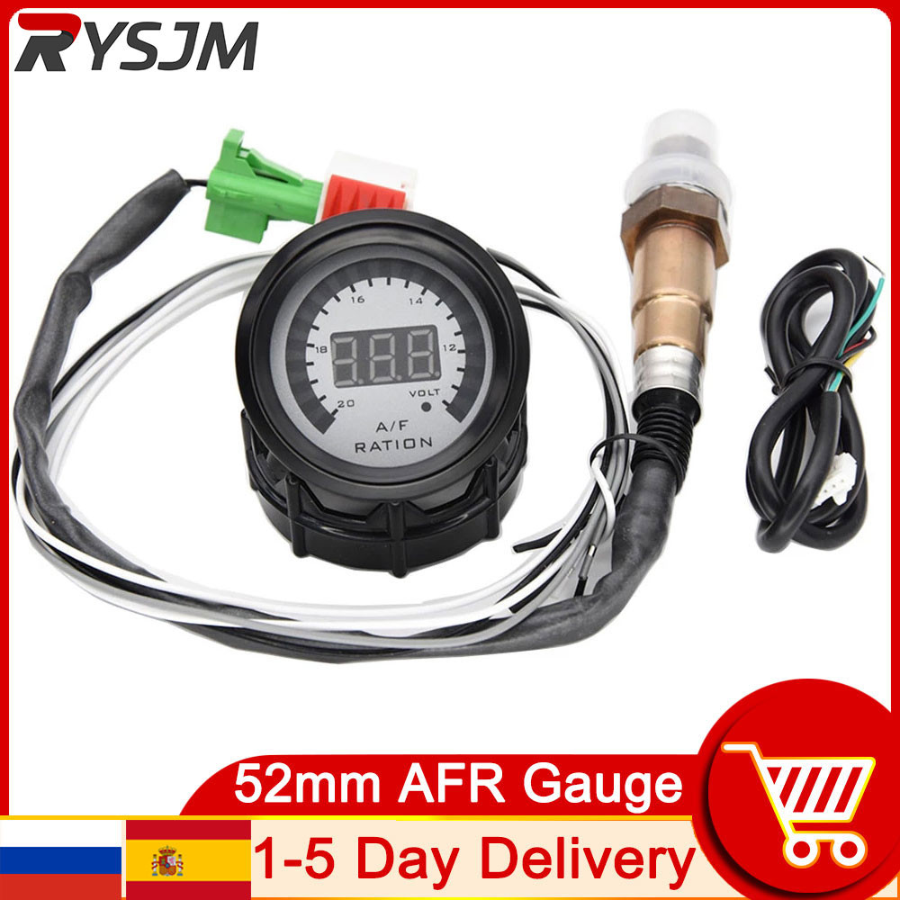 Jual 52mm gital Air Fuel Ratio Gauge With Narrowband O2 Oxygen Sensor ...