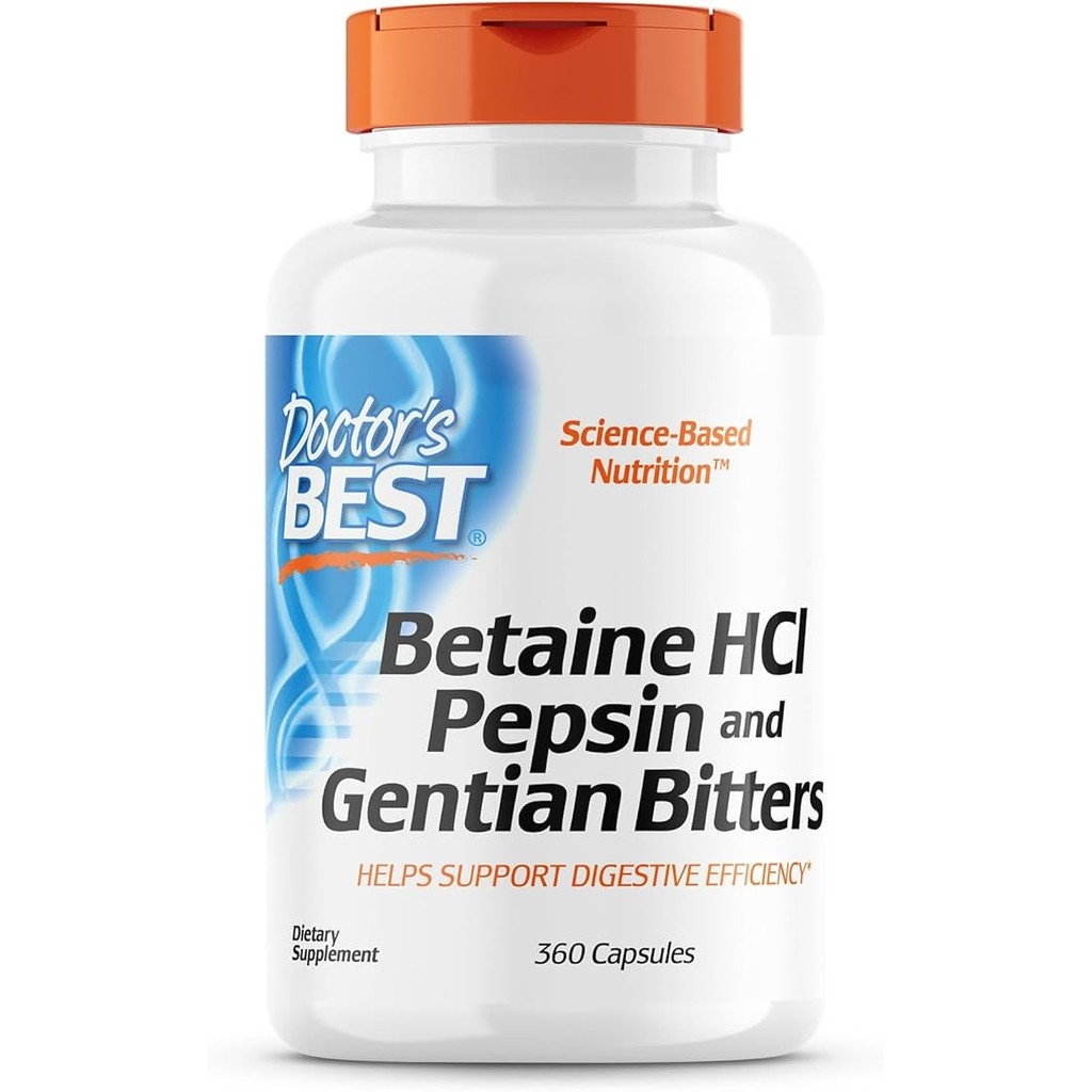 Jual Doctor's Best Betaine HCI Pepsin & Gentian Bitters 120 capsules ...
