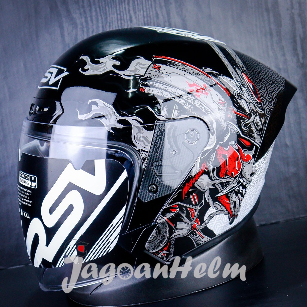 Jual RSV HELM NEW WINDTAIL 2.0 MECHABUTO | BLACK RED | SINGLE VISOR ...