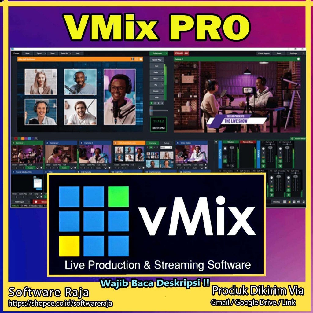 Jual vMix Pro HD 26 Terbaru Full Version Lifetime Software PC | Shopee ...