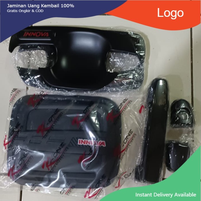 Jual Paket outer handle tank cover mobil innova lama old 2005-2015 chrome hitam 1 paket tangki ...
