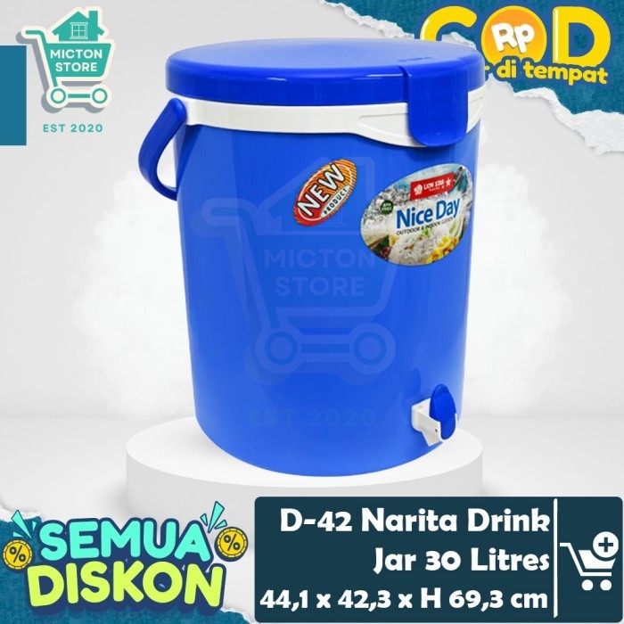 Jual HOMTON Lion Star D-40 (20L) D-41 (25L) D-42 (30L) Narita Drink Jar Wadah Penyimpanan ...