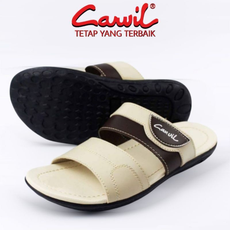 Jual Sandal Kulit Pria Dewasa Carvil New Original Sendal Slide Slop ...