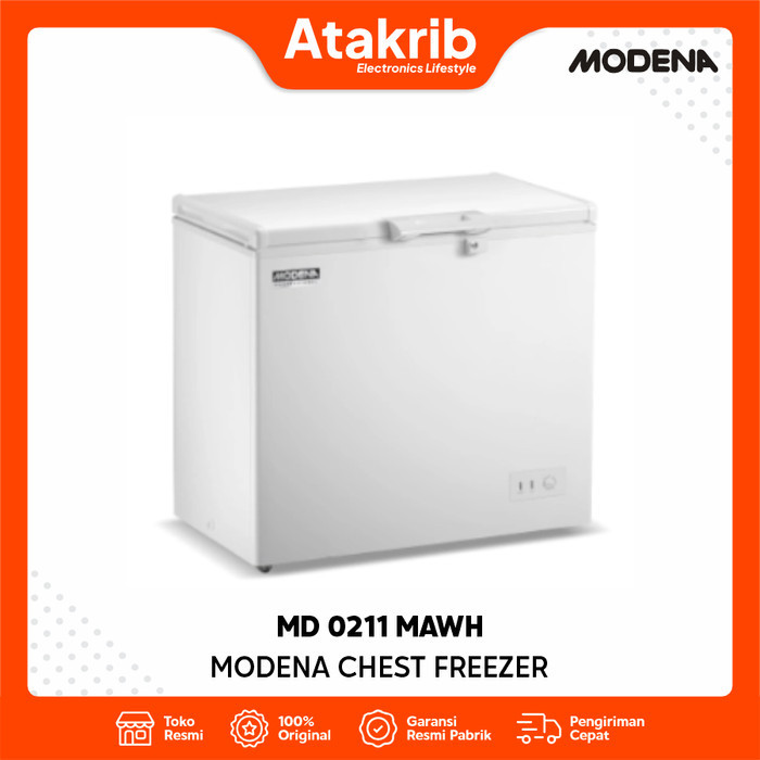 Jual MODENA CHEST FREEZER MD 0211 MAWH 210 Liter | Shopee Indonesia
