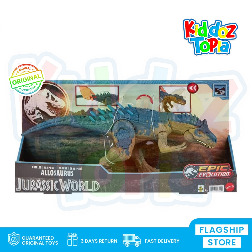 Jual Jurassic World Ruthless Rampage Allosaurus HRX50 | Shopee Indonesia